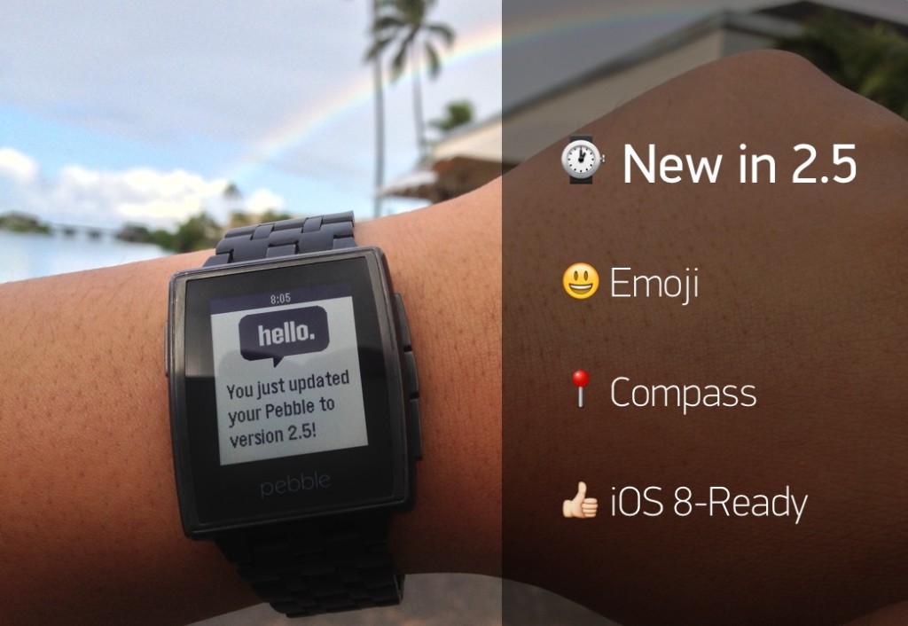 Pebble Güncellendi, Emoji, iOS 8 ve Pusulu Desteği Geldi | Wearlogy